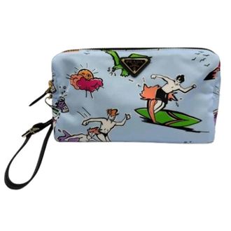 Prada Pre-owned Vintage Nylon Pouch - - Pre-owned - Damen - Blau - ONE SIZE