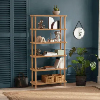 Pier Import Bibliothèque étagère effet pin - 6 niveaux MARFA