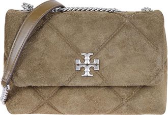Tory Burch Femme, Sacs, Vert, Taille: ONE Size Sac Matelassé en Daim