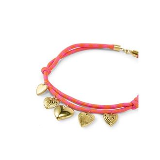 Au Printemps Paris Collier en cordes &agrave; coeurs