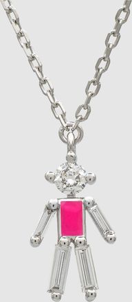 Little Ones Paris Collier Pendentif Gar&ccedil;on Argent Bubble Pink 45cm