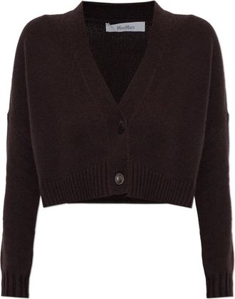 Max Mara Cardigan Platani en Laine - Femme - Pulls - Brun - Taille: 36 FR