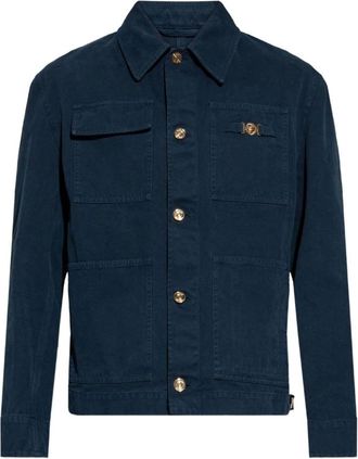 Versace Homme, Vestes, Bleu, Taille: L Denim Chemises