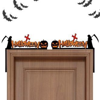 Generic Halloween T&uuml;r Eck-Dekoration, Fensteraufkleber mit T&uuml;r-Eckenschild | K&uuml;rbis T&uuml;rdekoration Haust&uuml;r Dekoration T&uuml;rrahmenschild