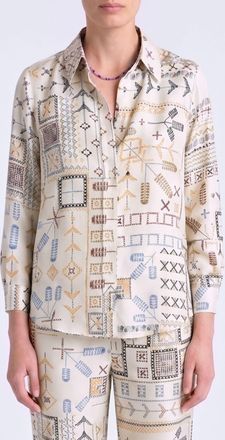 Momoni Chemise Femme couleur Cr&egrave;me