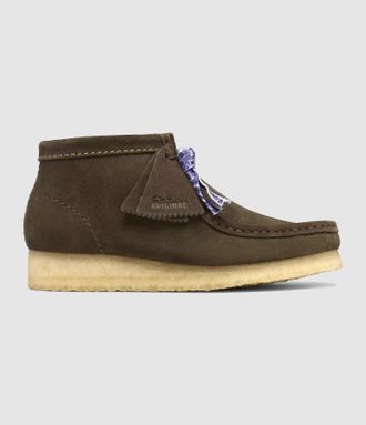 Clarks Mocassins Wallabee Boot Dark Olive Suede