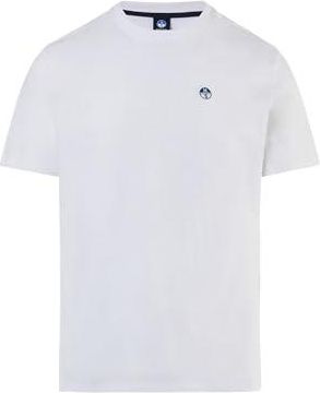 North Sails North Sails Hommes T-shirt en Jersey de Coton à Manches Courtes - Coupe Régulière, Blanc, XXL