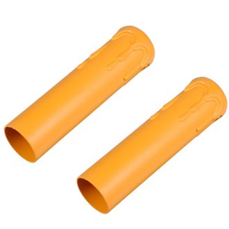 Valiclud Cabilock Leichte Kunststoff Kerzenh&uuml;lsen f&uuml;r Kronleuchter 20 St&uuml;ck Hitzebest&auml;ndig Transparente Lampenfassungsabdeckungen mit Schmelzendem Wachs Effekt