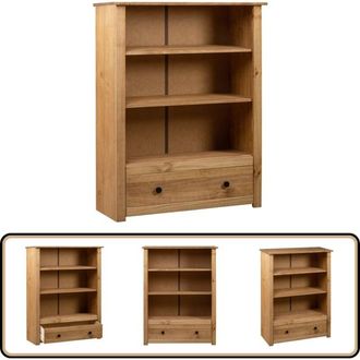 vidaXL Vidaxl - Bücherregal 80 x 35 x 110 cm Massivholz Panama-Kiefer - BucheRegal - Holzmöbel - Vintage Stil - Wohnraum Dekoration - Bücheraufbewahrung