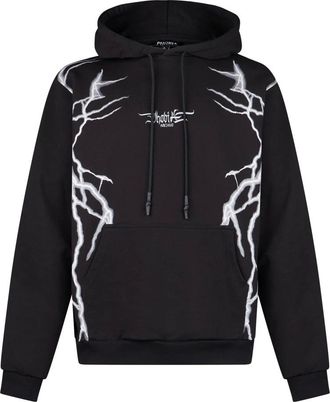 Phobia Archive Homme, Sweatshirts et sweats &agrave; capuche, Noir, Taille: XS Lightning Sweat &agrave; capuche