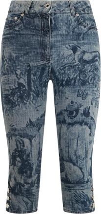 Moschino Femme, Jeans, Bleu, Taille: 38 FR Jean Coupe Courte