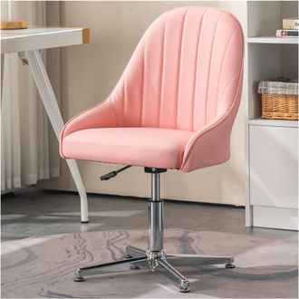 Generic Skandinavischer Drehstuhl f&uuml;rs B&uuml;ro, armlos, gepolsterte R&uuml;ckenlehne, Grauer Stoff, Belastbarkeit 150 kg, verstellbar, ergonomisches Design, modernes 