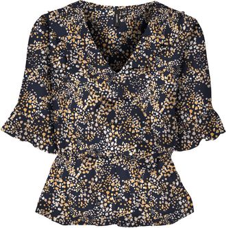 Vero Moda Vero Moda Womens VMDORA Kaya 2/4 WRAP WVN GA Top, Navy Blazer/AOP:Dora, M