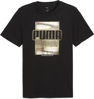 Puma Herren Graphic Foil T-Shirt L, Black