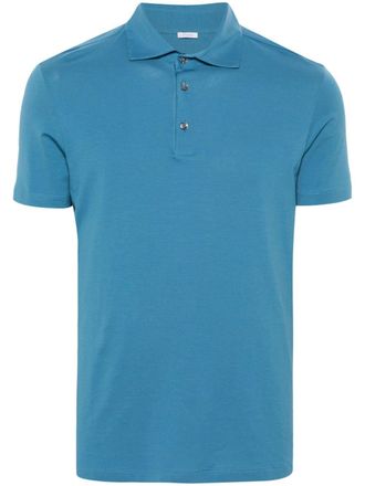 Malo Poloshirt aus Jersey - Blau