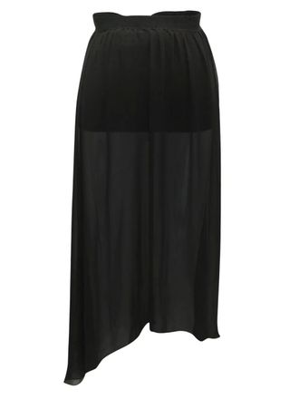 Alice & Olivia Semi-transparenter Midirock - Schwarz