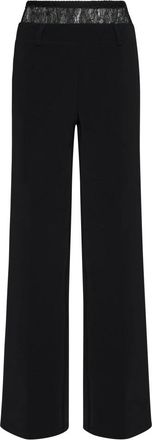 John Richmond Femme, Pantalons, Noir, Taille: 34 FR Pantalon Large avec Ceinture D&eacute;corative