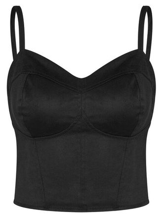 Guess Top W6RH03 WJ472 Schwarz Slim Fit