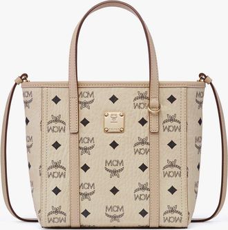 MCM Toni Shopper mit Reissverschluss oben in Visetos