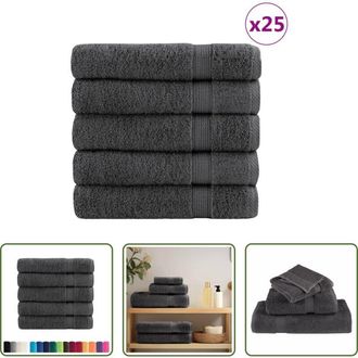vidaXL Duschhandtuch - Premium Duscht&uuml;cher SOLUND 25 Stk. Anthrazit 70x140 cm 600 g/m&sup2;