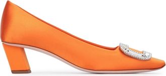 Roger Vivier Femme, Chaussures, Orange, Taille: 37 EU Belle Vivier Buckle Strass T45
