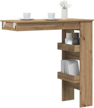 vidaXL Table de bar murale chêne artisanal bois dingénierie - Vidaxl