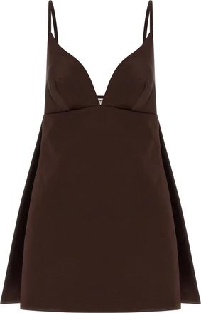 Elisabetta Franchi Femme, Robes, Brun, Taille: 40 FR Duchess Satin Mini Dress