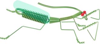 Cabilock Handgefertigte Mantis Figurine Aus Aluminiumdraht Langlebige Kreative Deko Skulptur Stabile Schreibtischdekoration Kunstvolles Basteldraht Wandobjekt 