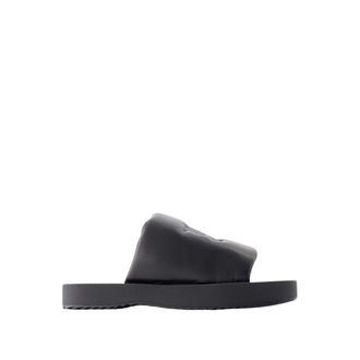 Burberry Schwarze Slab-Sandalen aus Leder - - Shoes - Damen - Schwarzk - 35 EU