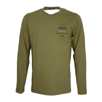 Aeronautica Ts2470Uj00705 Langarm-T-Shirt - - Tops - Herren - Gr&uuml;n - 2XL
