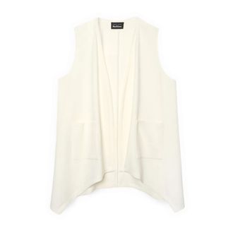Fiorella Rubino Stretch-Stoffweste mit asymmetrischem Saum - - Jackets - Damen - Wei&szlig; - M/L