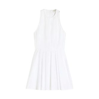 Sportmax Femme, Robes, Blanc, Taille: 38 FR Cotton Mini Dress