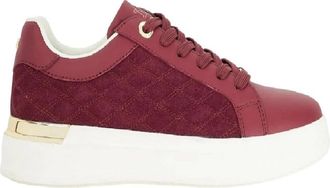 Dune London Elba Sneaker f&uuml;r Damen, Wildleder, Plattform-Absatz (Burgunderrot)