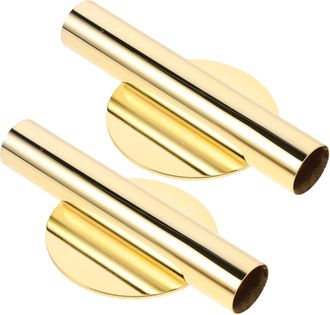 Valiclud 2st&uuml;cke Goldene Blumenvase aus Metall Wandvase f&uuml;r Trockenblumen Selbstklebender Boho Moderne Wanddekoration H&auml;ngende R&ouml;hrenpflanzgef&auml;&szlig;e f&uuml;r Wohnzimme