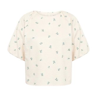 Part Two Femme, Blouses et Chemises, Beige, Taille: 44 FR Chemisier vert &agrave; imprim&eacute; bouquet
