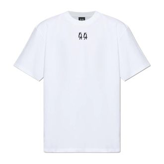 44 Label Group T-Shirt mit Logo - - Tops - Herren - Wei&szlig; - S