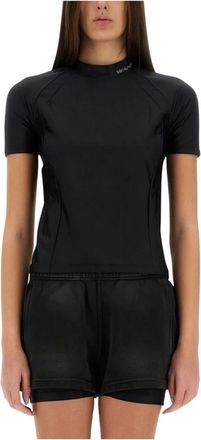 Alexander Wang Femme, Sport, Noir, Taille: 38 FR Haut de protection anti-UV &agrave; manches courtes