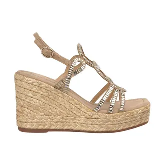 Alma En Pena Alma EN Pena, Femme, Chaussures, Beige, Taille: 36 EU Compensé effet miroir