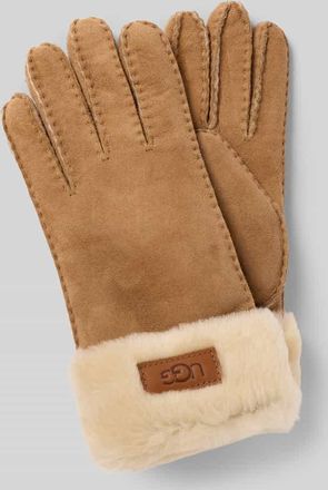 UGG Handschuhe aus Lammleder mit Label-Detail