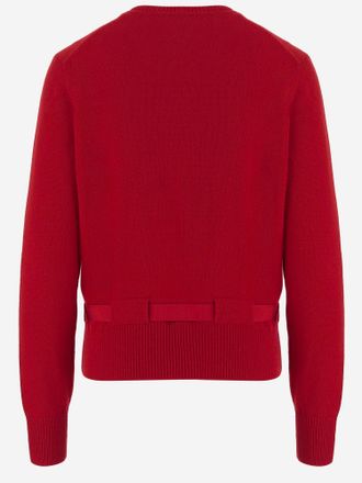 Ferragamo Womens Cardigan Cashmere Red Sweater