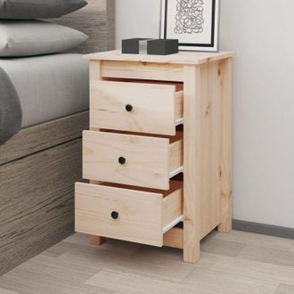 vidaXL Table de chevet 40x35x61,5 cm Bois de pin massif vidaXL