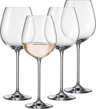 Schott Zwiesel Weißweinglas Vinos (4er-Set), anmutige Weingläser für Weißwein, spülmaschinenfeste Tritan-Kristallgläser, Made in Germany (Art.-Nr. 130012), Kristall,