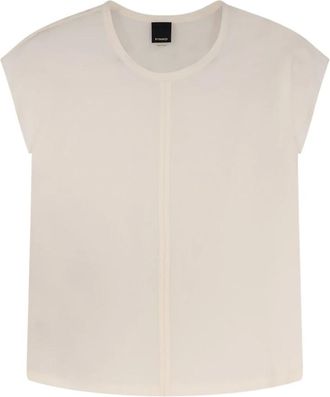 Pinko Pinko, Femme, Blouses et Chemises, Blanc, Taille: 34 FR Blouse en soie &agrave; col rond