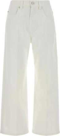 Brunello Cucinelli Femme, Jeans, Blanc, Taille: 42 FR Jeans Square Contemporains