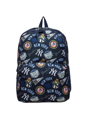 New Era ERA York Yankees MLB All Over Print Multi Compartment Rucksack blau f&uuml;r Damen und Herren Uni, Blau und Mehrfarbig