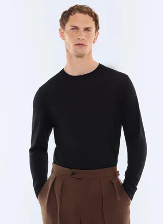 Fursac Pull fin col rond en laine m&eacute;rinos - Taille XXL - Homme