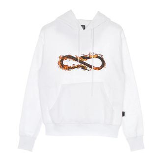 PROPAGANDA Homme, Sweatshirts et sweats à capuche, Blanc, Taille: XL Sweat à Capuche Blanc avec Logo Fire