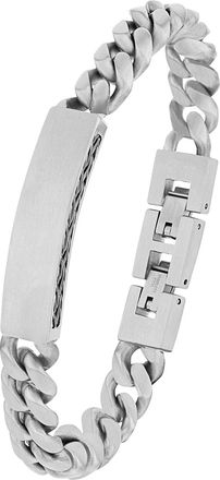s.Oliver Identarmband Edelstahl Herren Armschmuck, 20+1,5 cm, Silber, Kommt in Schmuck Geschenk Box, 2027424