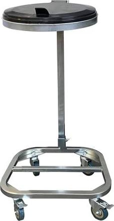 Quick Star Support pour Sac Poubelle avec Couvercle et 4 roulettes | Porte-Sac Poubelle en Métal 120 litres | Robuste en Acier Galvanisé | Sac Jaune 120L | Conte