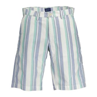GANT Homme, Shorts, Multicolore, Taille: W31 Shorts Bermuda Blancs avec Logo